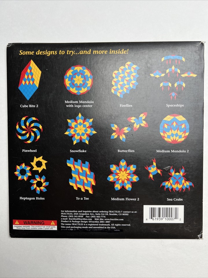 Fractiles 7 Magnetic Tile Toy Math Pattern Parent's Choice Award Travel ...