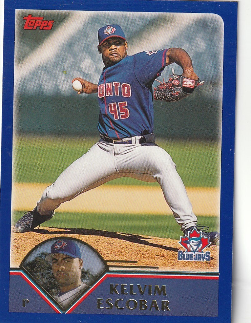 FREE SHIPPING-MINT-2003 Topps Kelvim Escobar #225 BLUE JAYS | eBay