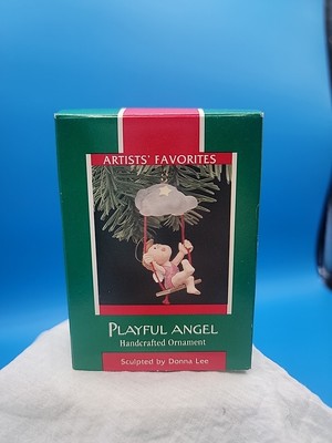 HALLMARK PLAYFUL ANGEL 1989 CHRISTMAS KEEPSAKE ORNAMENTS CLOUD SWING | eBay