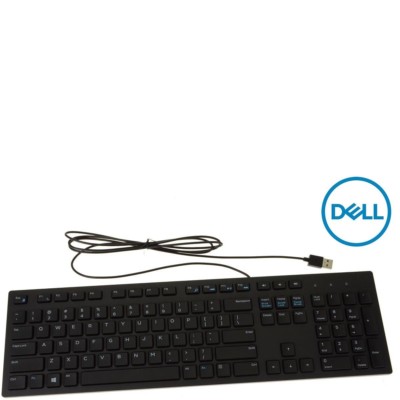 Dell Slim USB Wired Keyboard Black (English) Chiclet Style Keys (KB216 ...