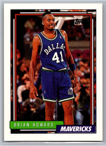 1992 Topps Basketball #385 Brian Howard Dallas Mavericks | eBay