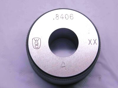 .8406 CL XX MASTER PLAIN BORE RING GAGE .8438 -.0032 UNDERSIZE 27/32 21 ...