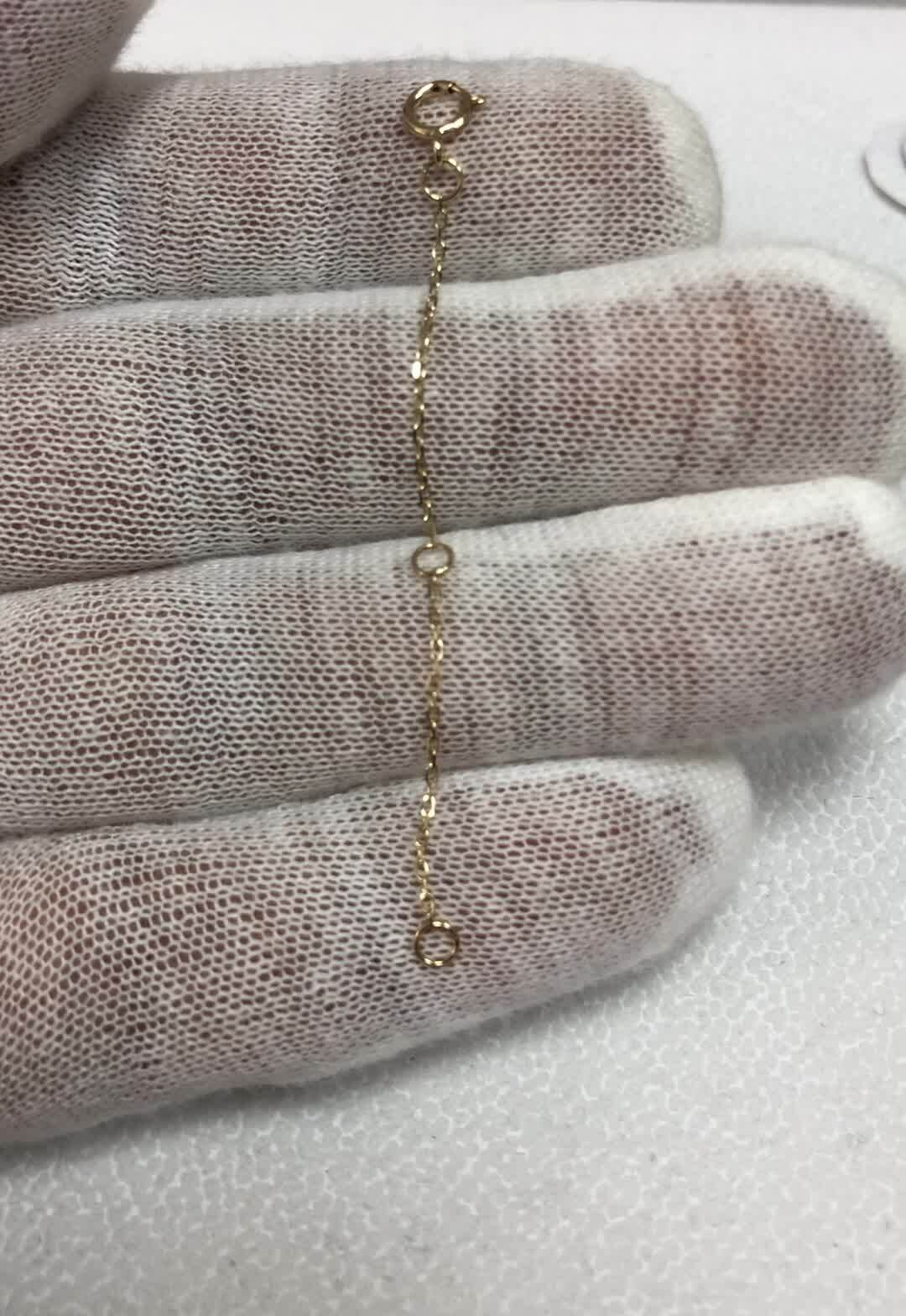 14k Solid Gold Extender For Necklace or Bracelet,Extension Link Cable ...