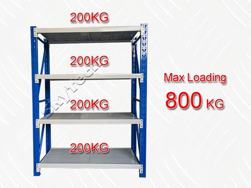 SkyTech 202BG Metal Storage Shelves Up to 800kg 200x200x60cm - Grey ...