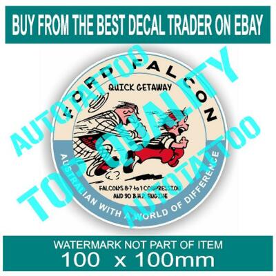 VINTAGE AUSTRALIAN FORD FALCON DECAL STICKER PATRIOTIC AUSSIE DECALS ...