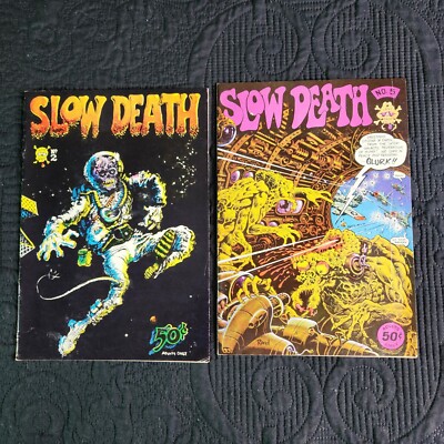 Slow Death #2 & 5 1970 Underground Comic Books Comix Horror | eBay