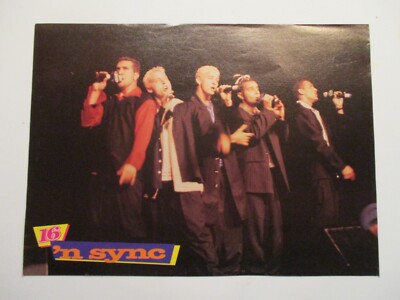 N'SYNC ON STAGE CONCERT PHOTO PIN UP 16 SIXTEEN MAGAZINE PICTURE ...