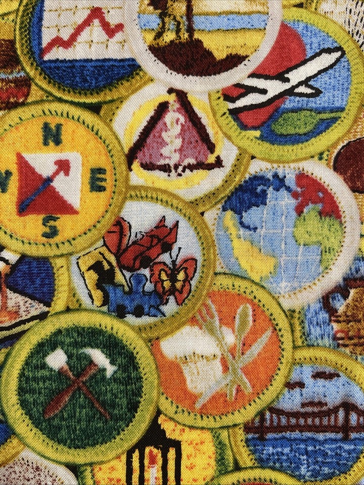 Boy Scout Cotton Quilt Fabric Badge Patch America BSA Uniform BTHY ...