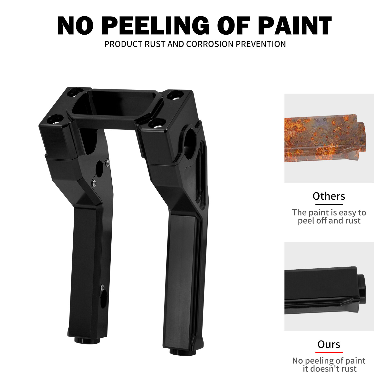 2018-2023 Harley Softail FLSB FXBB 1" Handlebar Riser 8" Black Gauge ...