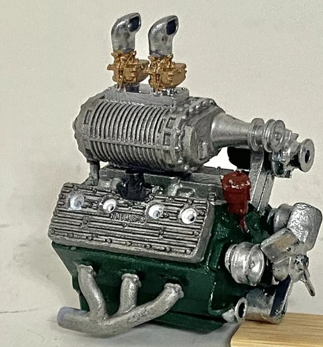 Resin Supercharged Ford Flathead engine for scale model cars, 1/24 1/25 ...