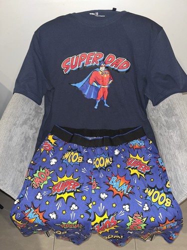 Super Dad Adult (XS) Extra Small Summer Pjs Pyjamas Xmas Fathers Day ...