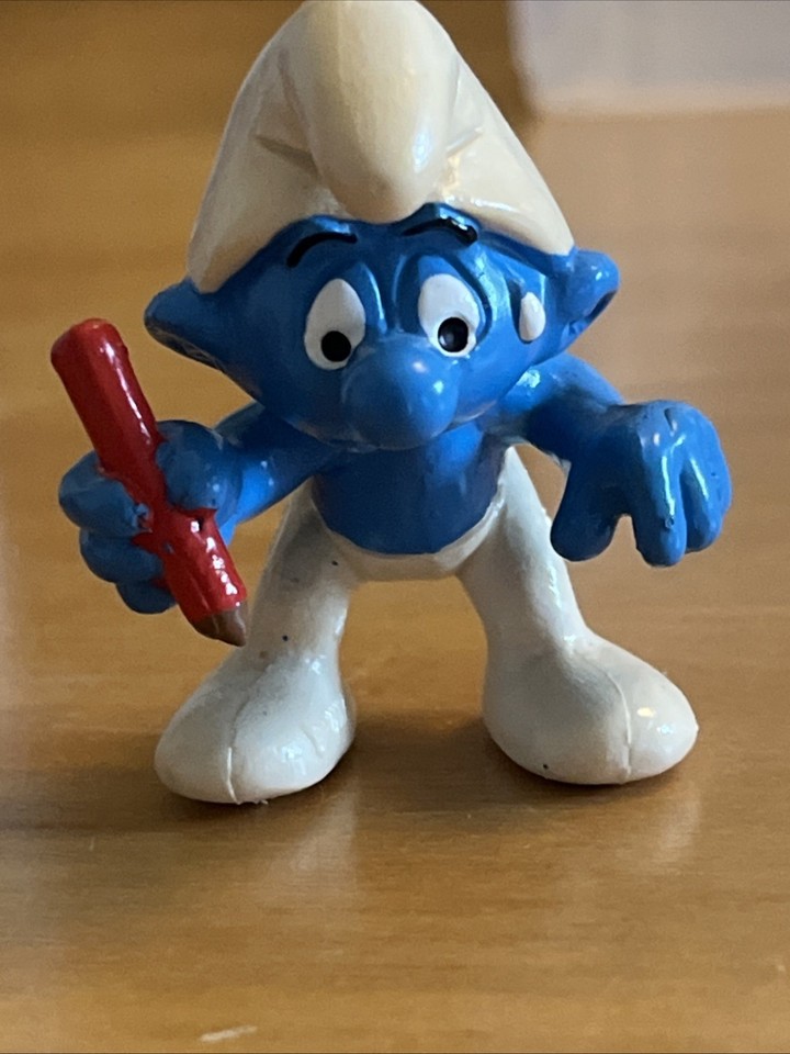 Vintage 1981 School Smurf At Writing Desk Schleich Peyo Boxed | eBay UK