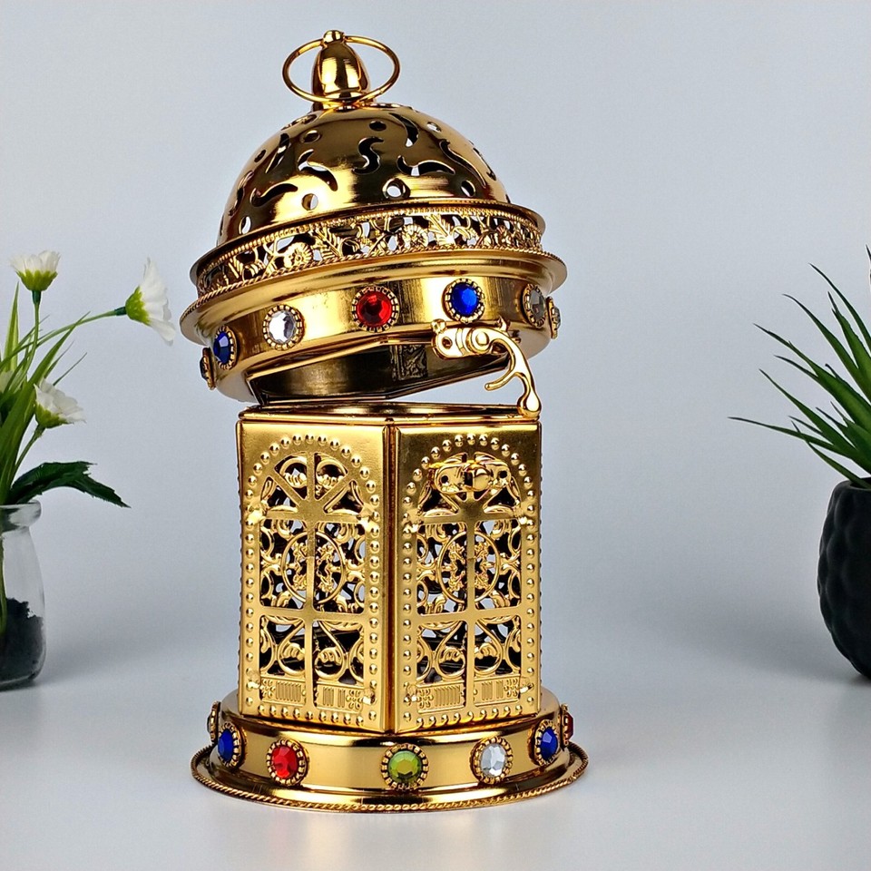 Arabian Incense Diffuser Bakhoor Oud Burner Bakur Metal Mabkhara Home ...