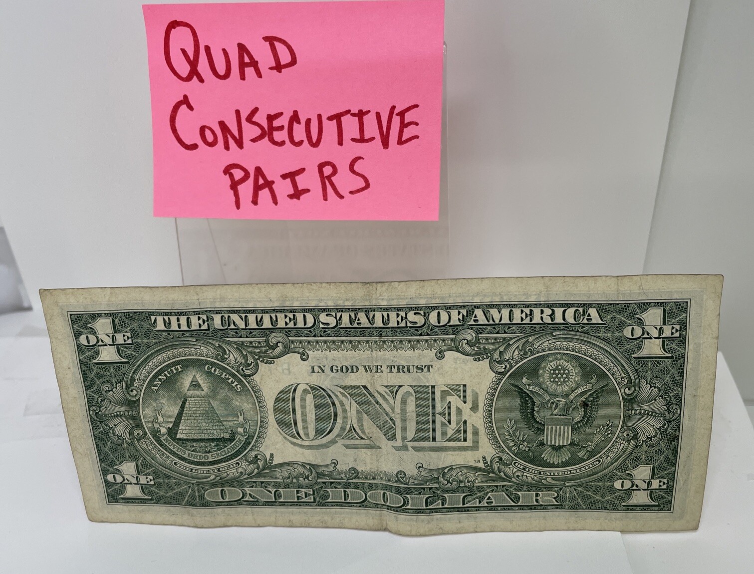 Quad Consecutive Pairs Miss Cut Border Error Lot Of 2 Bills fancy ...