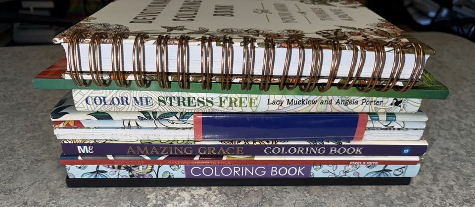 Lot Of 8 Unused Adult Coloring Books Paperback | eBay