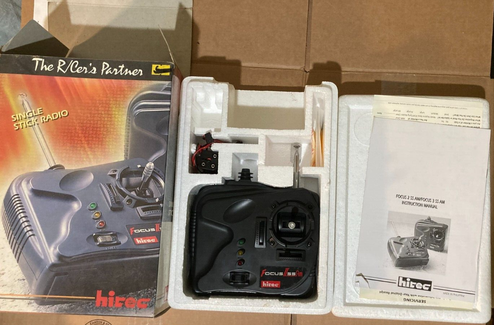 2OF Hitec R/C Single Stick Radio Transmitters Focus 2SS AM AS SHOWN NIP ...