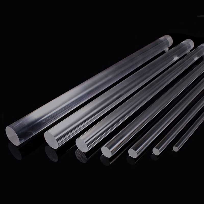 6mm Dia Transparent Acrylic Solid Round Rods Plexiglass Bar 100mm-300mm ...