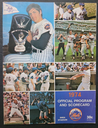 1974 New York Mets Offical Program and Scorecard | eBay