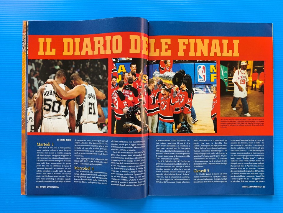 RIVISTA NBA 7 LUGLIO 2003 SAN ANTONIO SPURS WIN FINALS -DAVID ROBINSON ...
