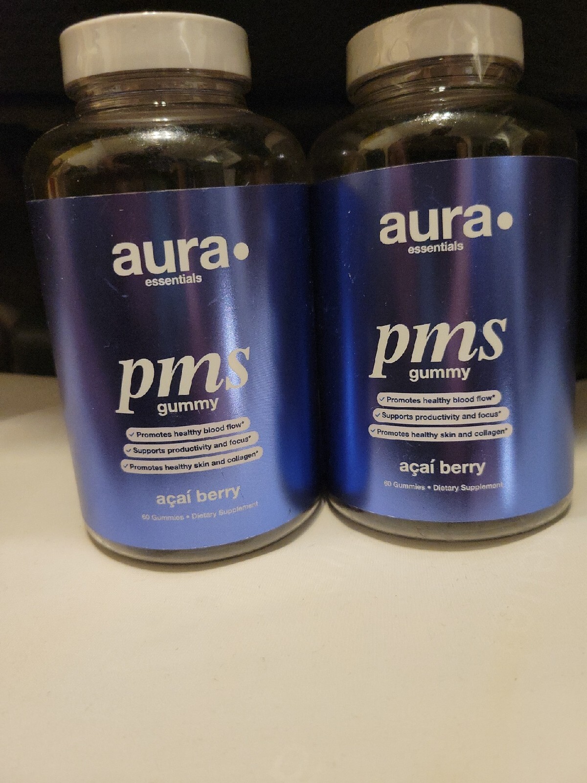 2 aura pms gummy acai berry 60ct each Exp 12/2024 | eBay