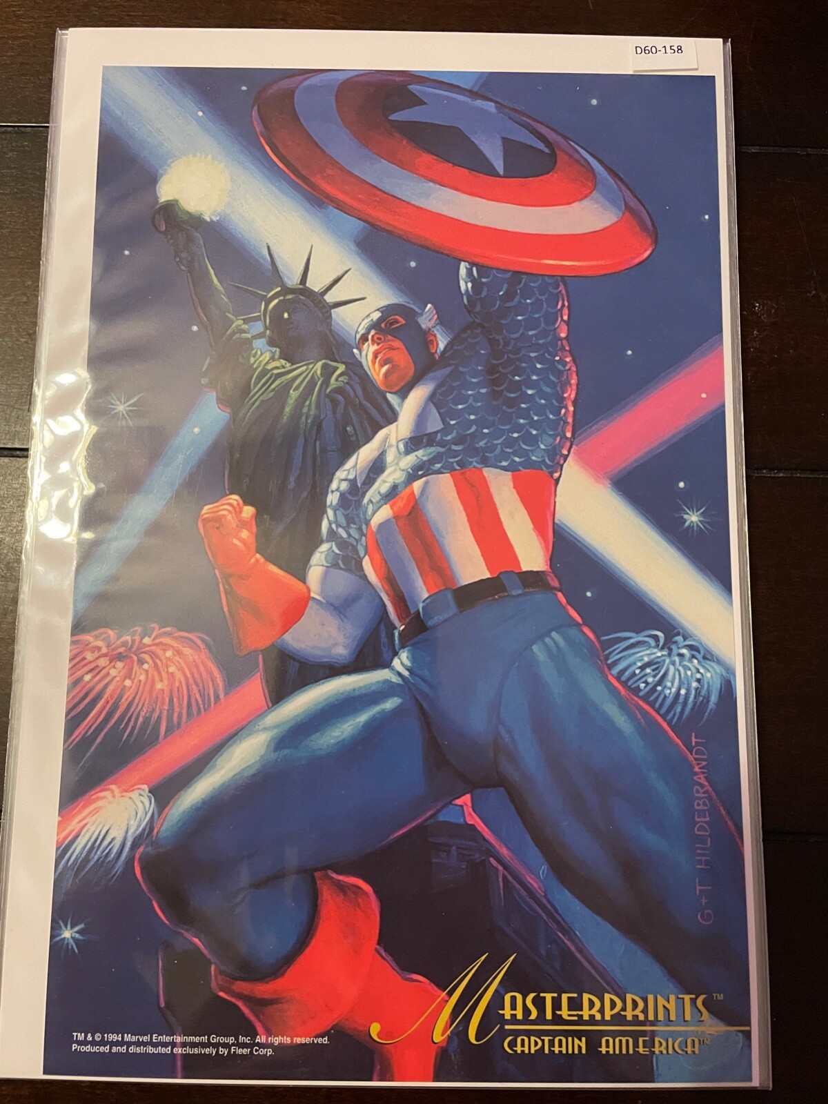 Fleer Masterprints Captain America High Grade D60-158 | eBay