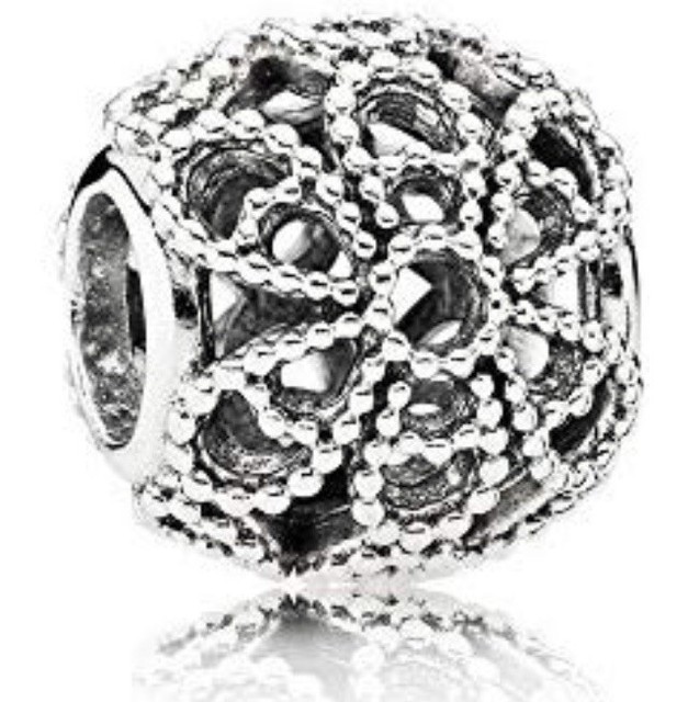 PANDORA Women's Sterling Silver Openwork Roses Charm - 791282 for sale ...