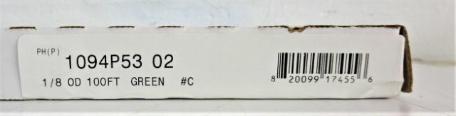 LEGRIS 1094P53 02 SEMI-RIGID POLYAMIDE (PA) TUBING; 1/8 OD 100FT; GREEN ...