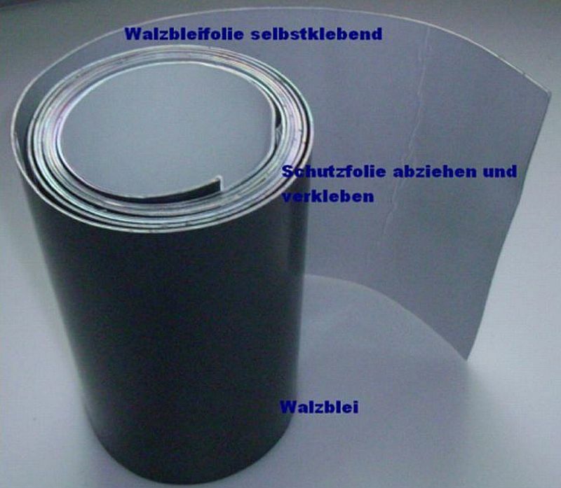 Walzblei Folie selbstklebend 100 x 20,0 cm x 1,0 mm Blei Dach First ...