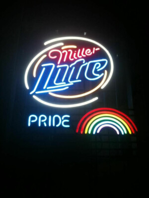 Miller Lite Pride Rainbow Neon Sign Light For Home Bar Pub Home Wall ...