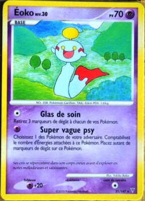 carte Pokémon 21/147 Éoko 70 PV - RARE Platine VS NEUF FR | eBay