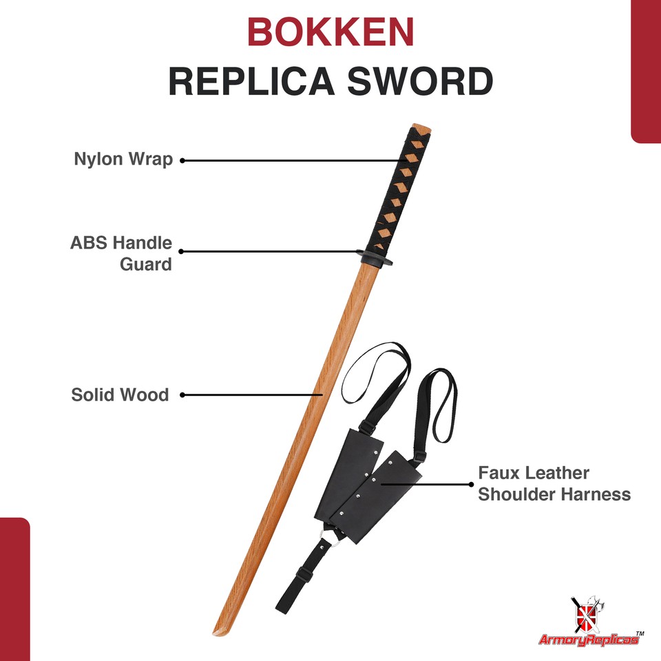 JAPANESE Natural BOKKEN TRAINING SAMURAI WOODEN SWORD MARTIAL ARTS ...
