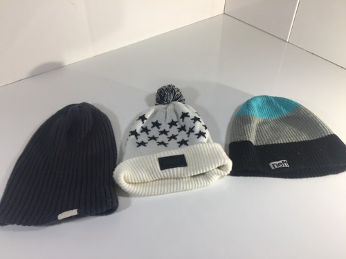 Men's / Women's Beanies lot of 3 Neff Warm Winter Hats Hat Beanie Large ...