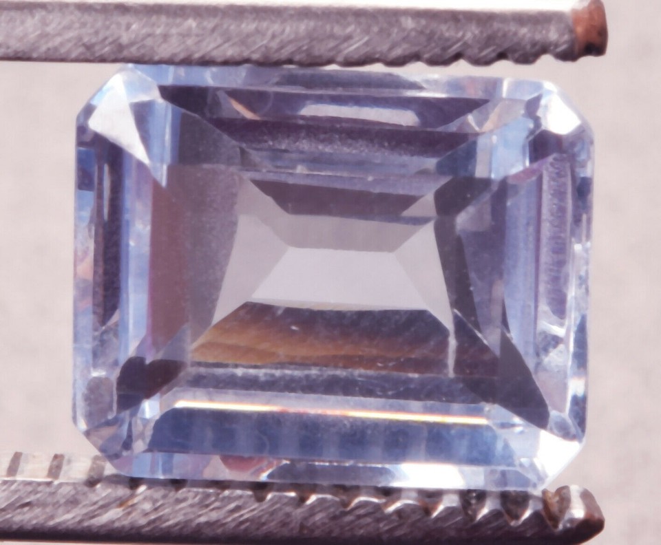 9.25 Cts. Natural Light Blue Aquamarine Emerald Shape Certified ...