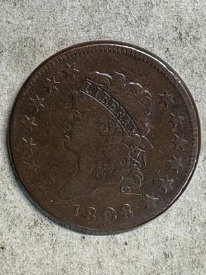 1808 Classic Head Large Cent F+ | eBay