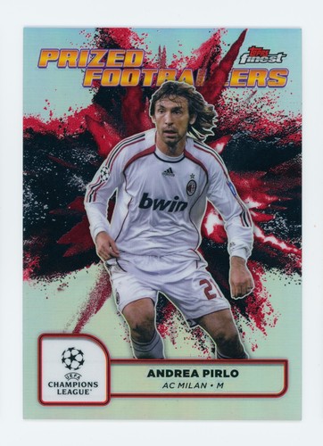2024-25 Andrea Pirlo Topps Finest Black/Red Fusion Refractor AC Milan ...