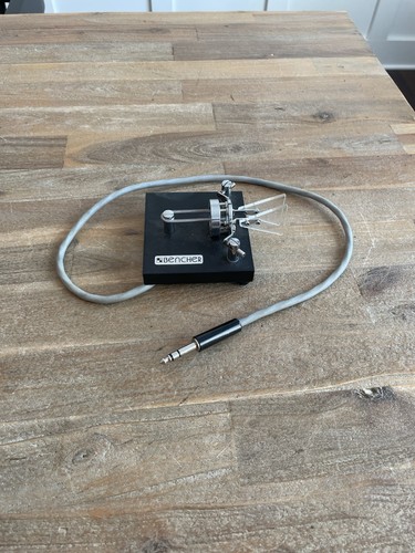Bencher Lambic Paddles BY-1 CW Morse Code Key Black Steel Includes cord ...