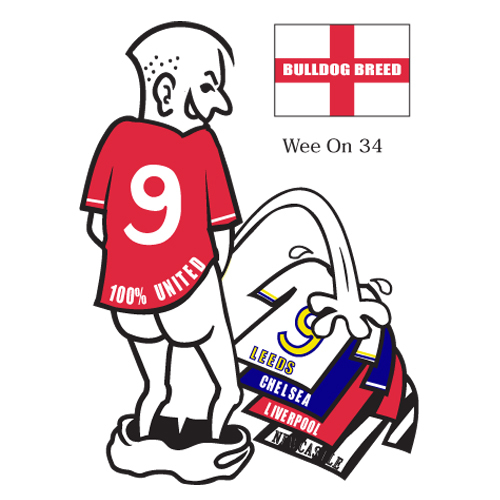 Car Sticker Football Wee/Pee on Your Rival Teams Shirt All UK teams ...