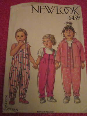 NEW LOOK 6439 CHILD'S OVERALLS JACKET COAT PATTERN 12M-4 UNCUT!! | eBay