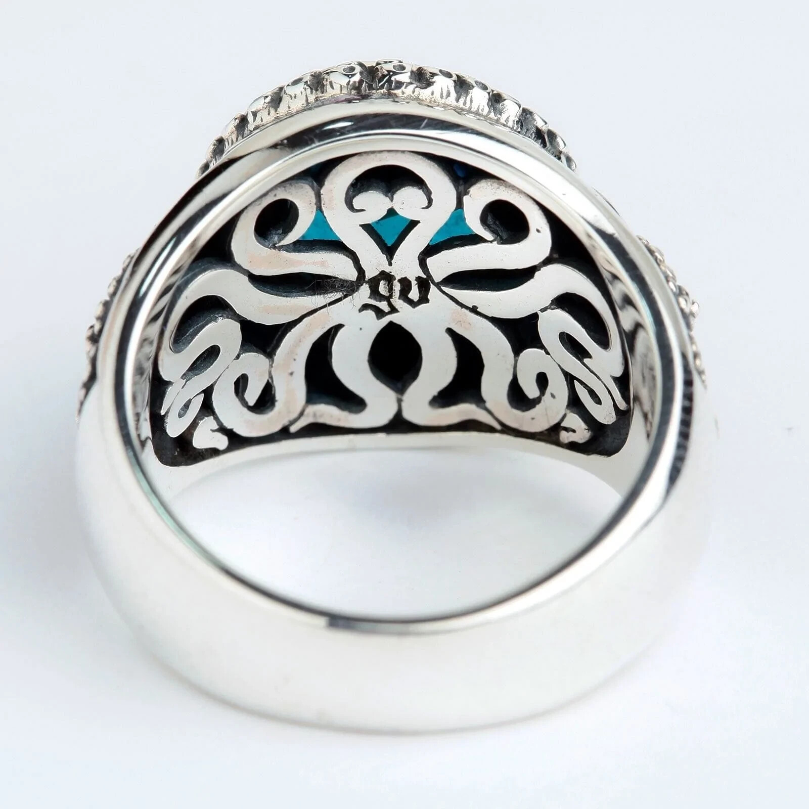 Sterling Silver Octopus London Blue Topaz Mens Ring | eBay