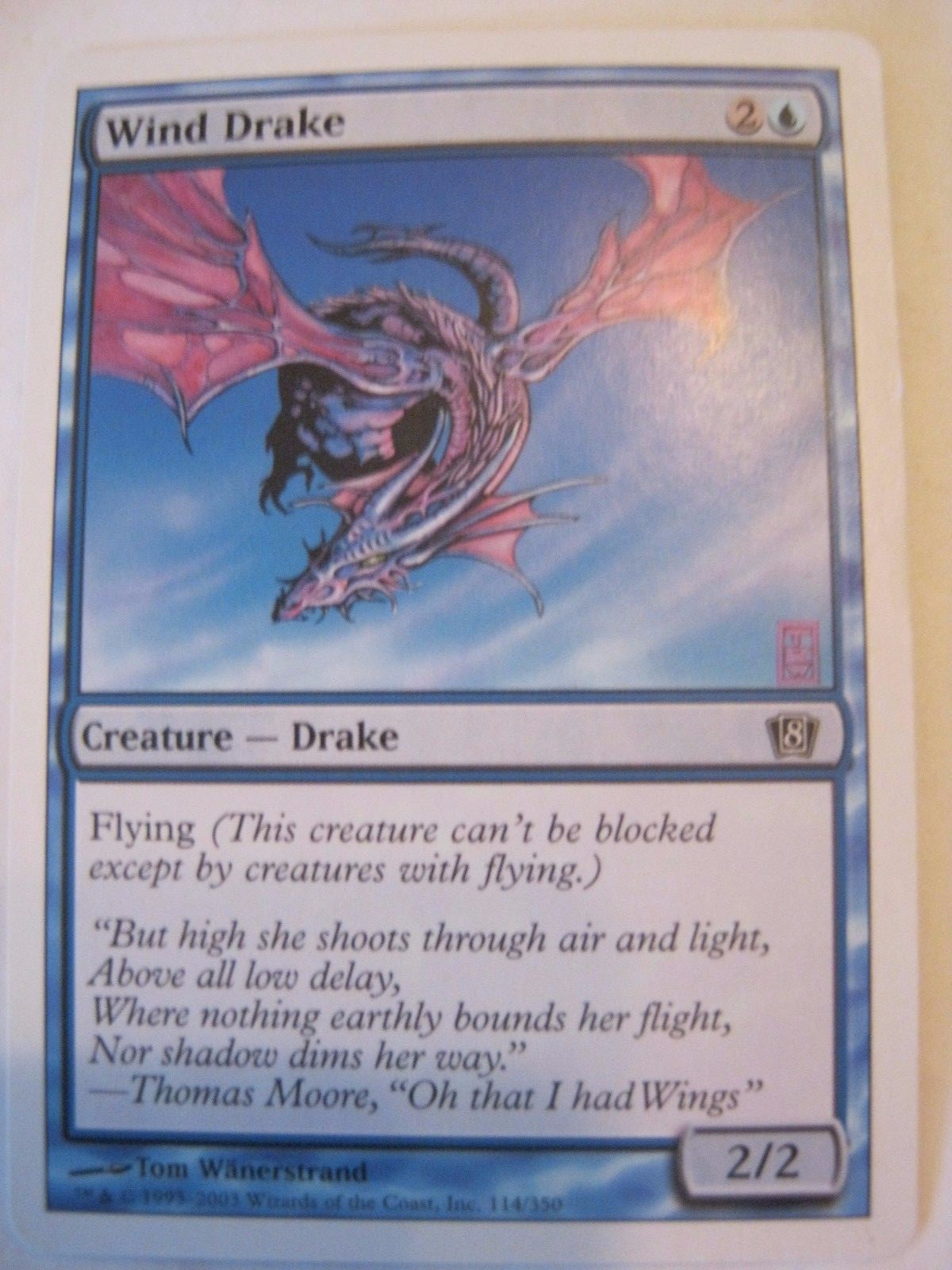 Magic The Gathering Creature Wind Drake Game Card #114 of 350 (011-52 ...