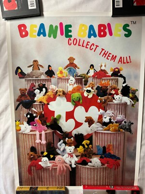 Vintage Beanie Babies Collect Them All Retailer Promo Poster ...
