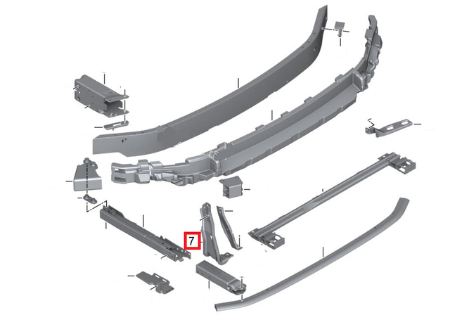 MINI OEM 14-15 Cooper Front Bumper-vertical Support Right 51117301586 ...
