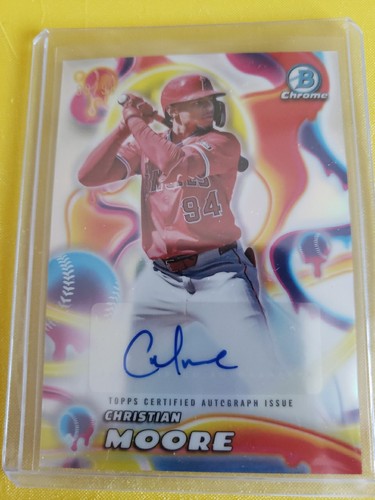 2025 Bowman Chrome Melt Mashers Christian Moore #MMA-CM /99 Los Angeles ...