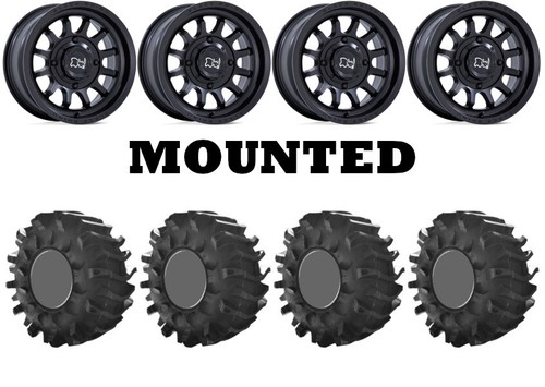 Kit 4 Interco Aqua Torque Tires 28x10-14 on Black Rhino Rapid Matte ...