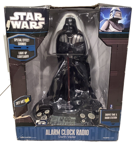 Star Wars Darth Vader Alarm Clock Radio Lightsaber NIB 2011 - Factory ...