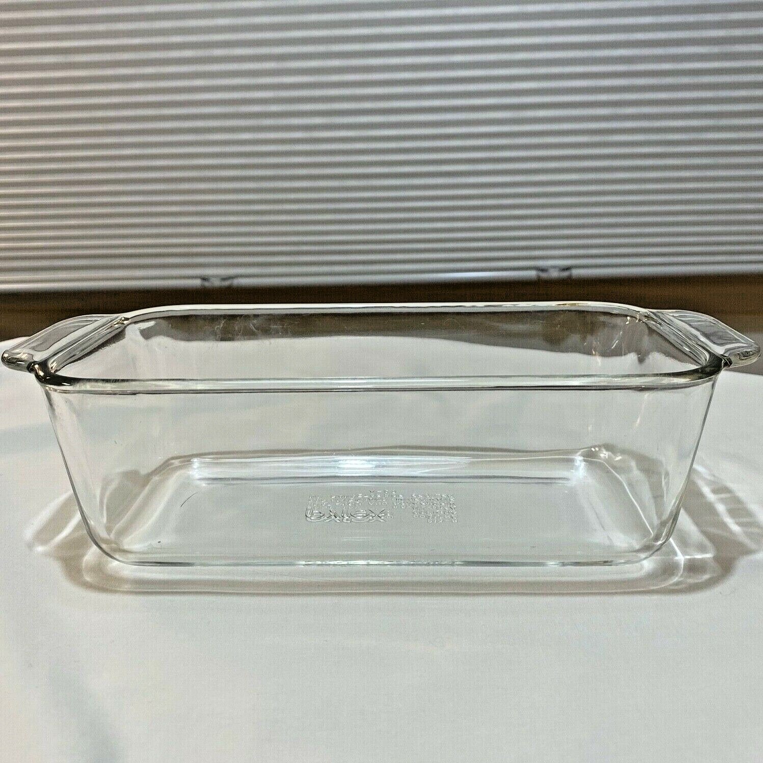 VINTAGE Pyrex 213-R Clear Loaf Pan 1.5 Qt USA W/O Lid 10 3/8" X 5 1/8 ...