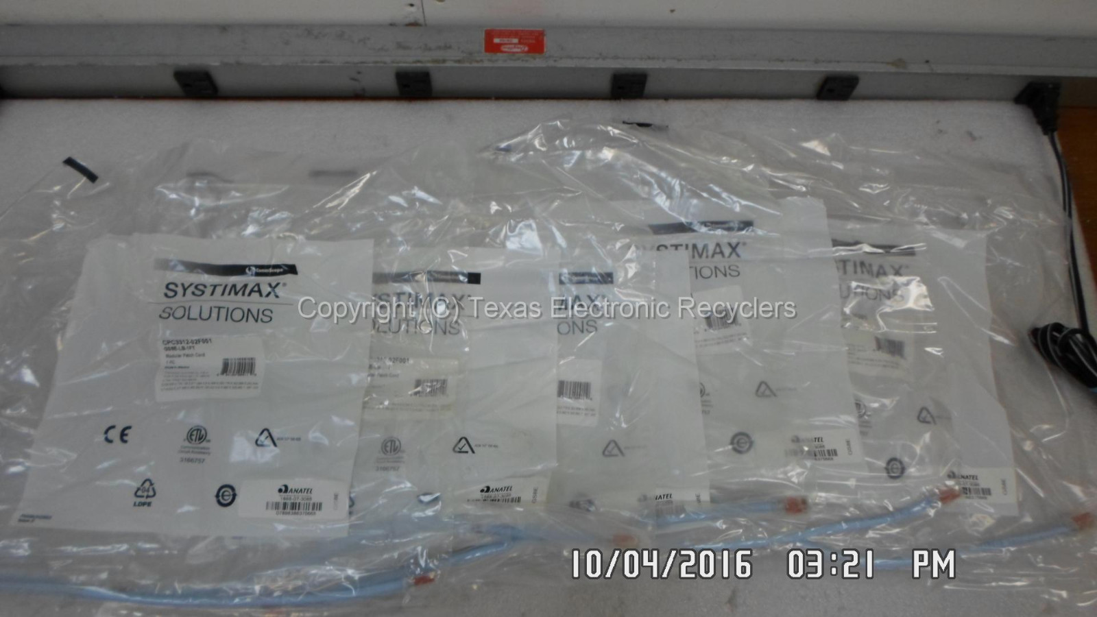 Qty 5 - Commscope CPC3312-02F001 GS8E-LB-1FT 1FT RJ45 Cat6 Patch Cord ...