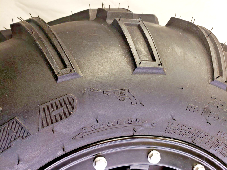 KUBOTA RTV X900 1100 1120 1140 TIREs WHEELs RIMs 25x10-12 440MAG 5/4.5 ...