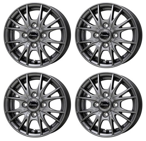 4x Exceeder E05 II 12x4.0 +42 4x100 DSL Light Track Rims Kei Tora ...