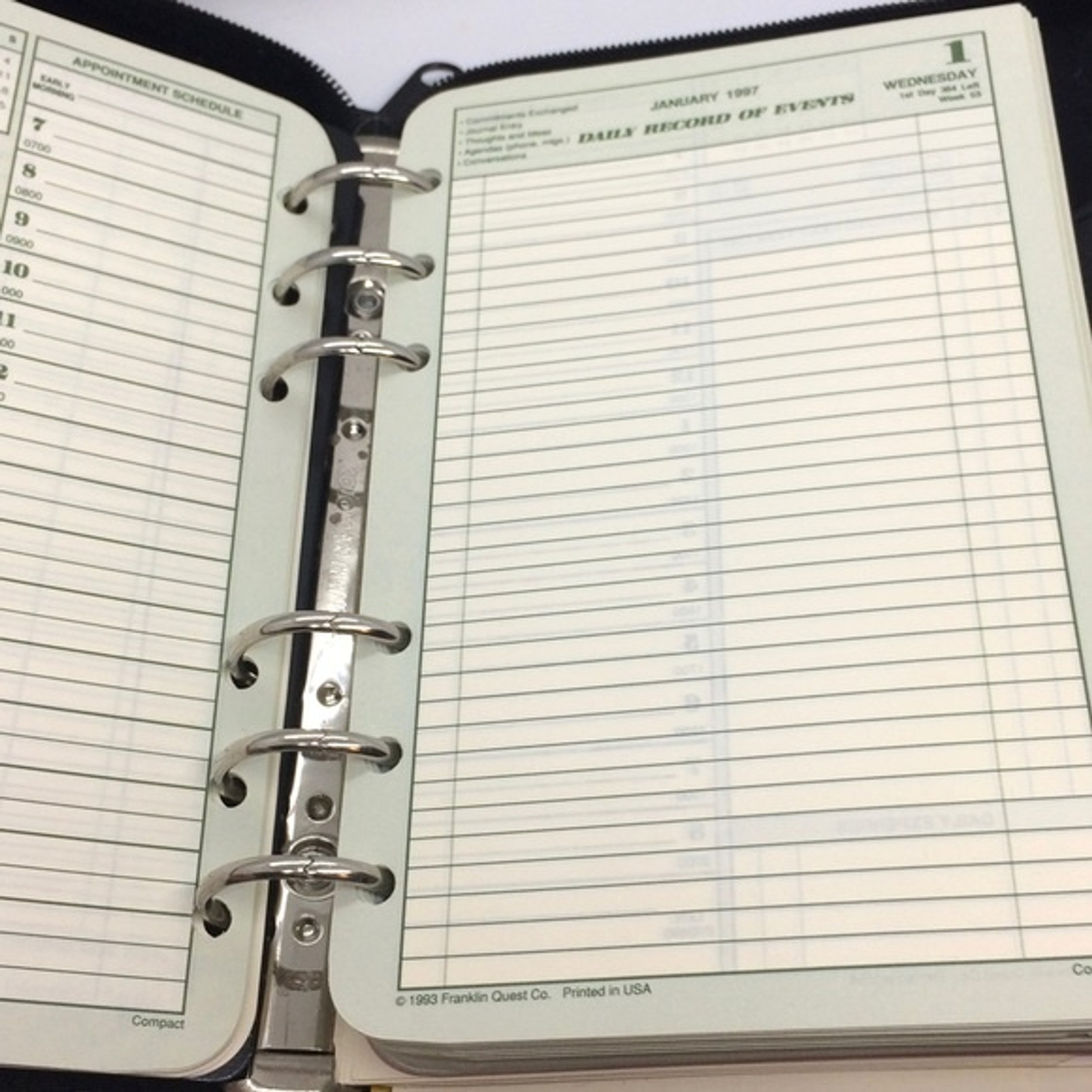 VINTAGE ROLODEX PERSONAL ORGANIZER DAILY PLANNER ZIP … - Gem